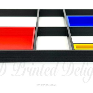 Desktop Organizer Tray Piet Mondrian Composition C Inspired Wall Decor ...