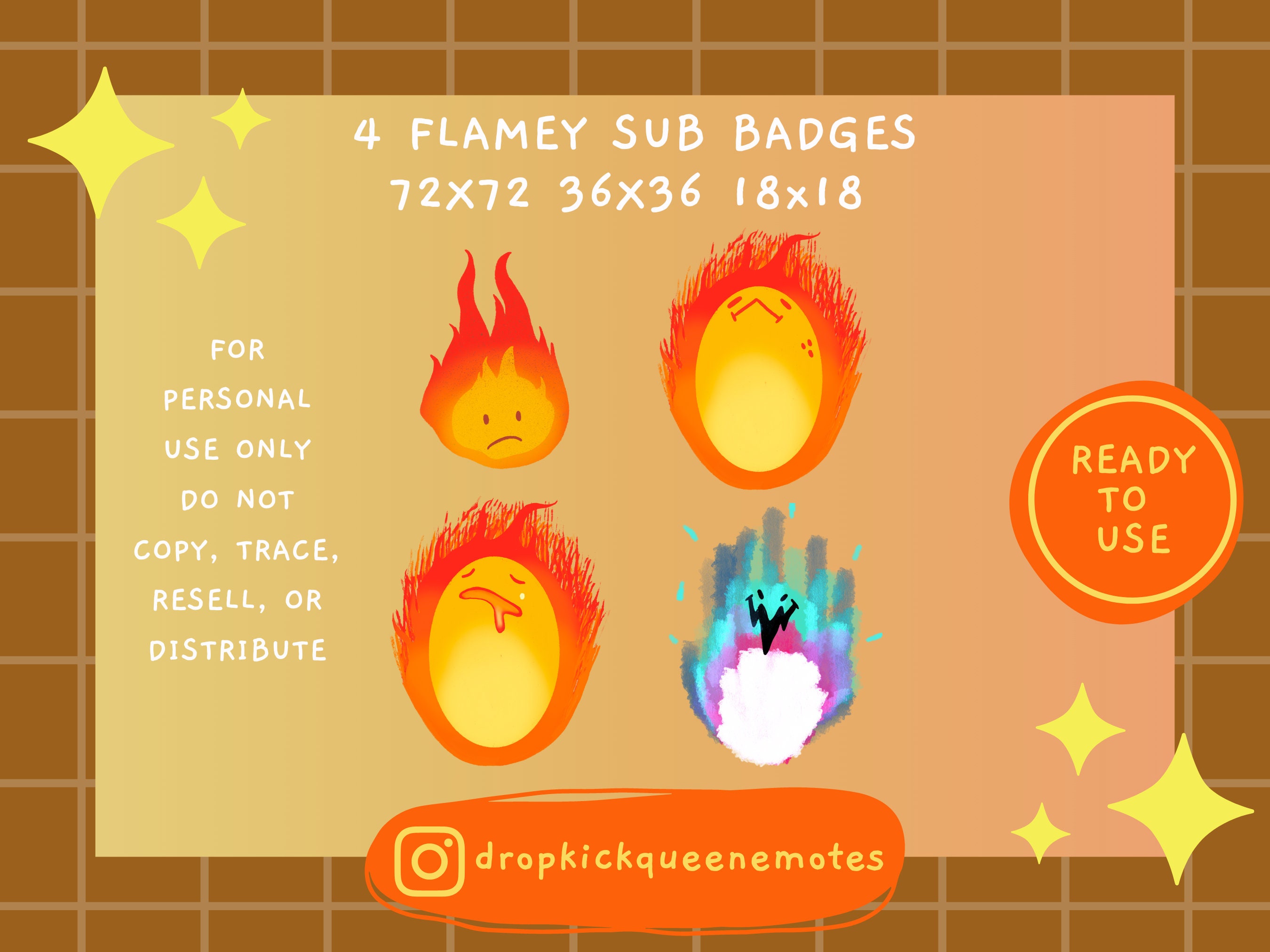 Cozy Grove | Twitch | Sub Badges | Flamey Sub Badges | Twitch Sub Badges | Cozy - Etsy