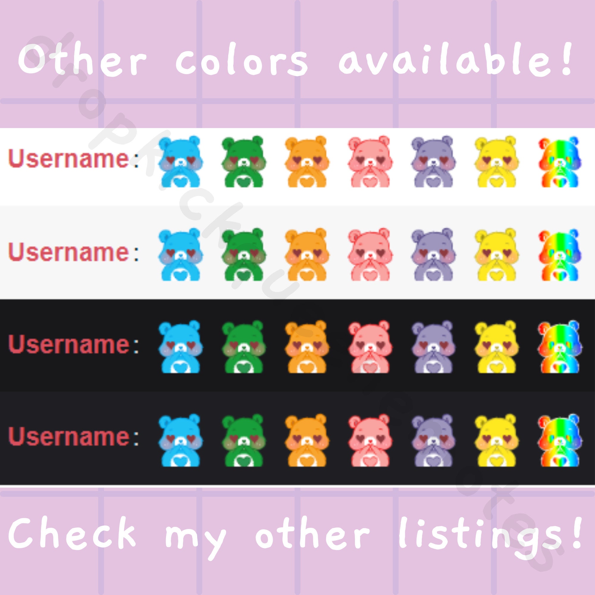 Canna Care Bears Emotes Twitch Emotes Care Bear Emotes Twitch Weed - Etsy