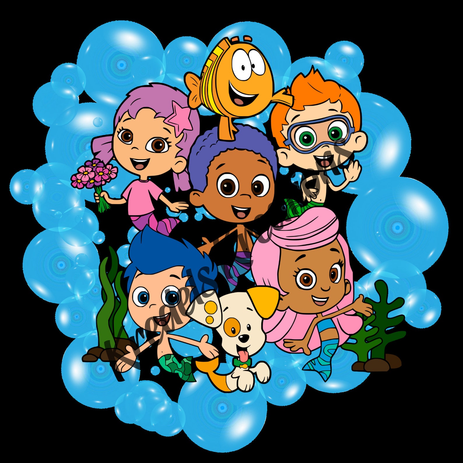 Inspired Bubble Guppie Design - Etsy