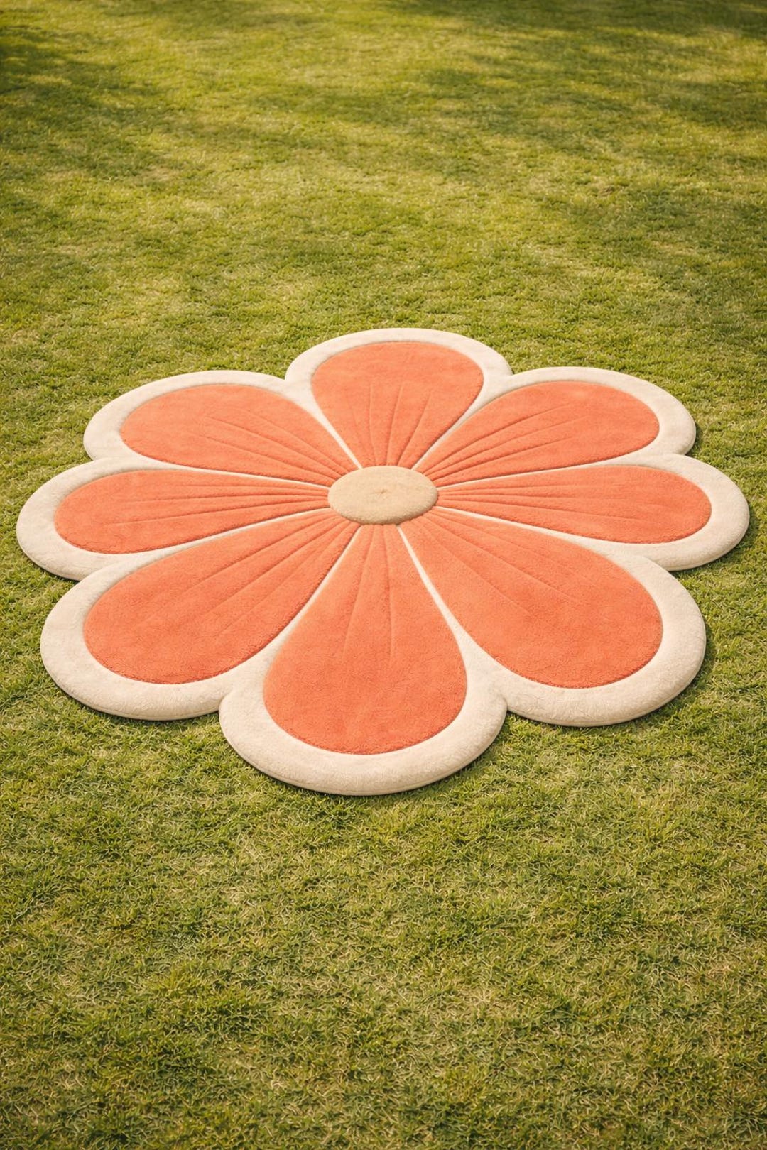 Hand Tufted Round Kids Wool Rug 8x8 Soft Neutral Abstract Playroom ...