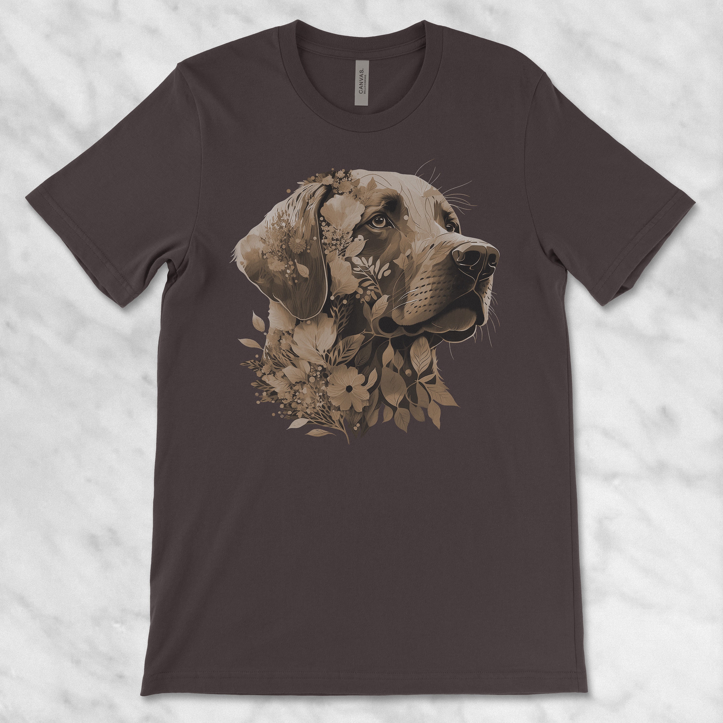 Black Lab & Flowers in Bloom T-shirt Black Lab Shirt Labrador Retriever ...