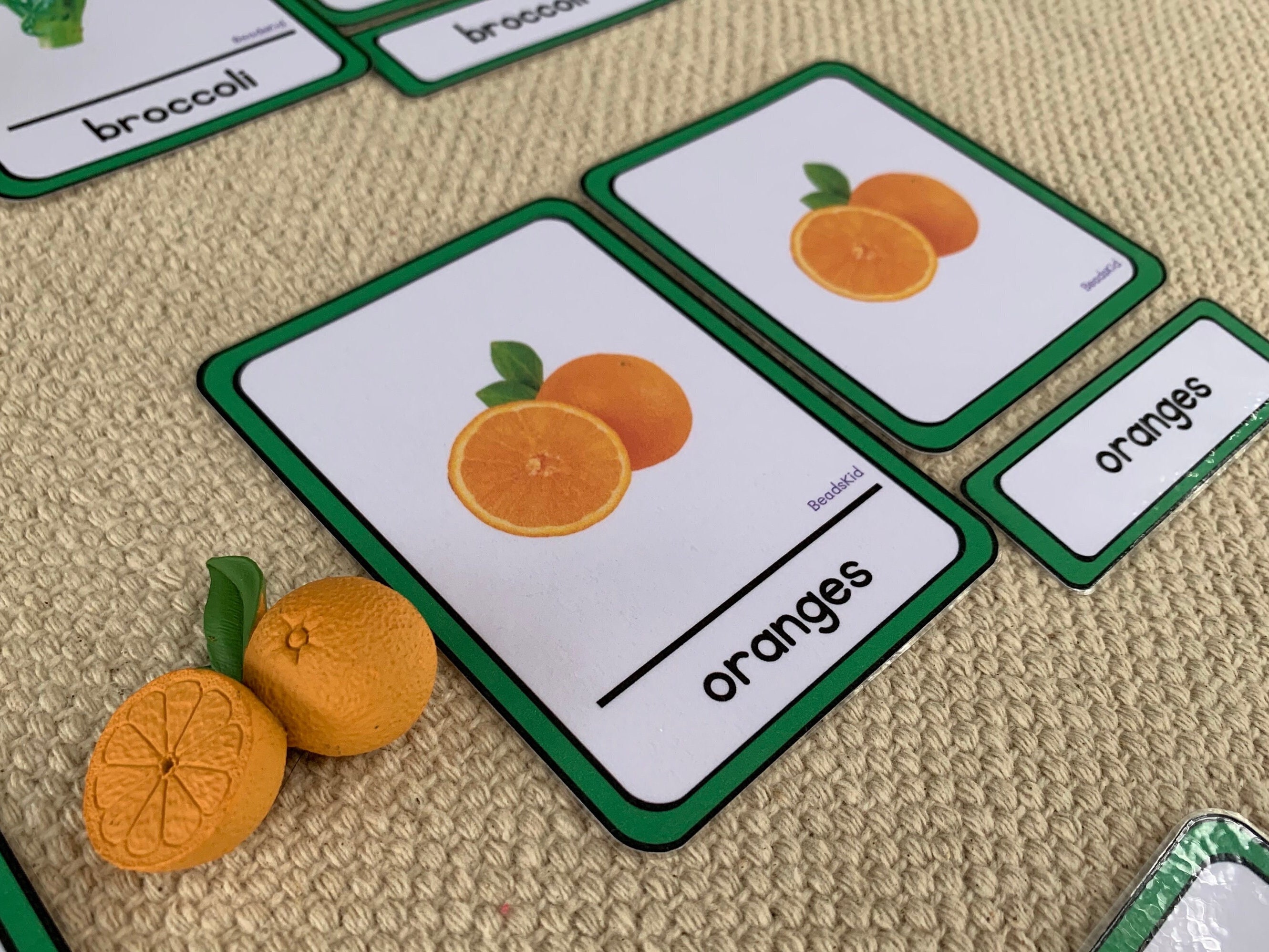 Montessori 3 Part Cards & Fruits and Vegetables Object Matching ...
