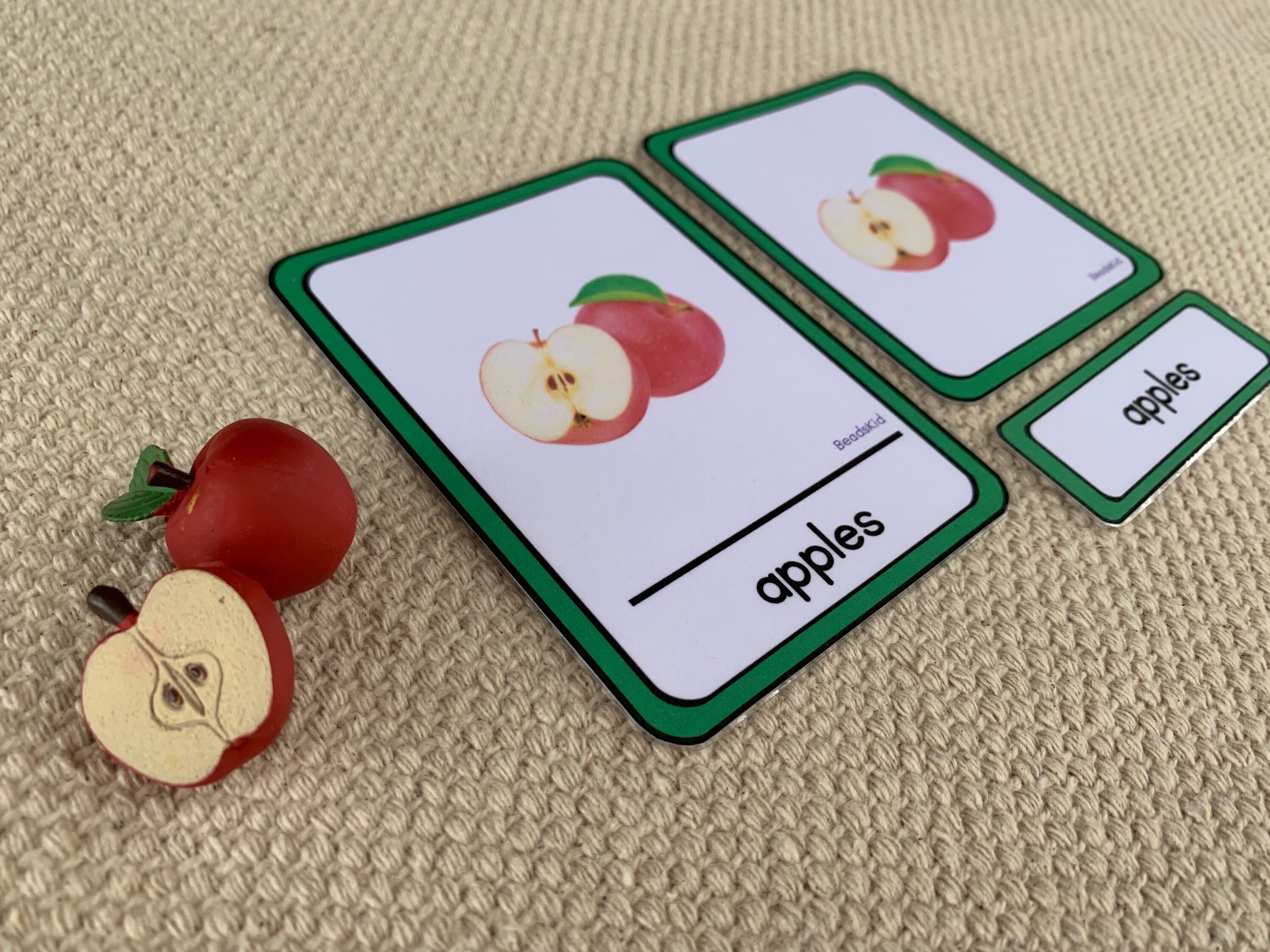 Montessori 3 Part Cards & Fruits and Vegetables Object Matching ...