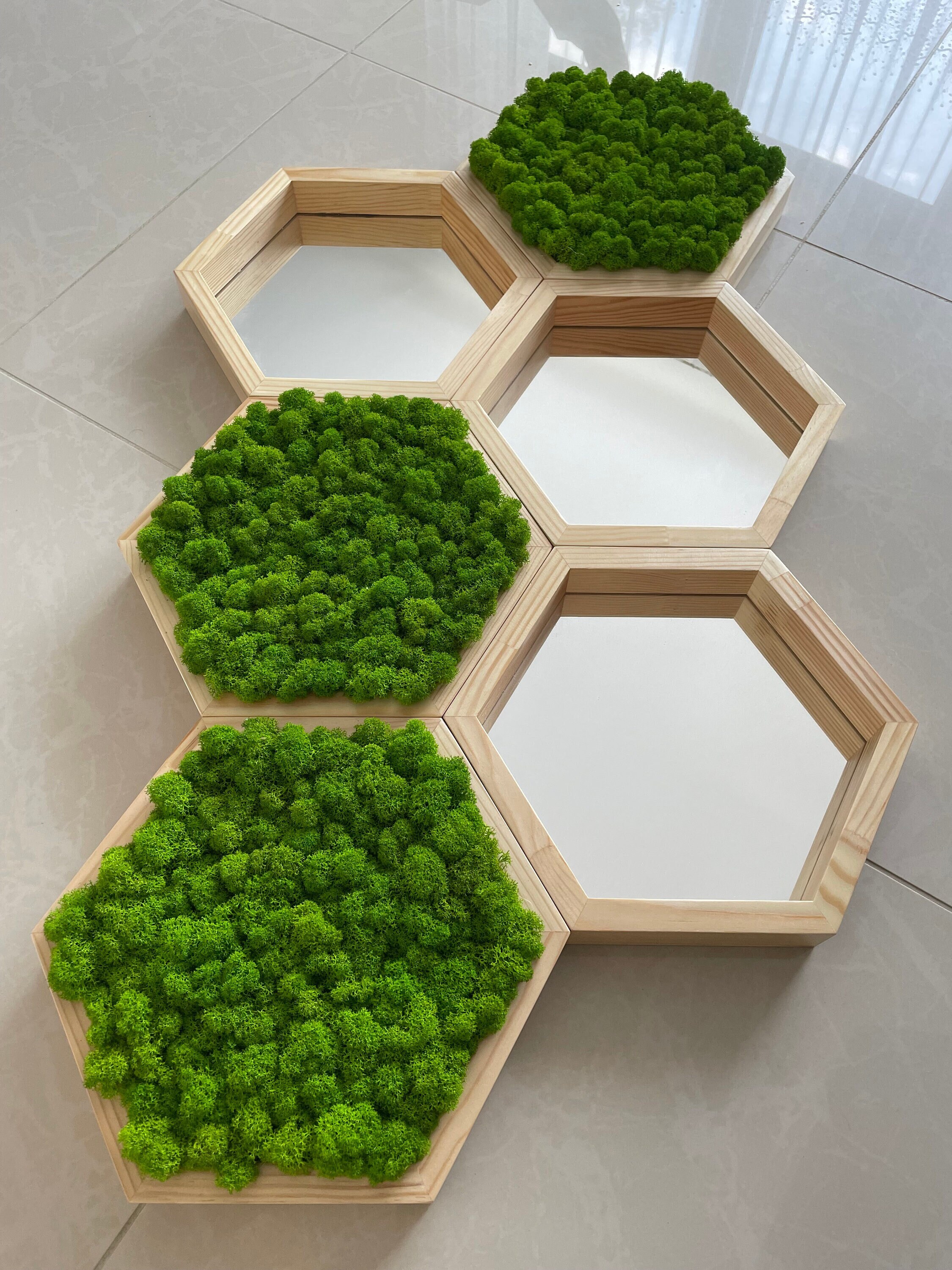 Bild mit Moos Bild mit Spiegel Moosbild Rentiermoos Naturmoos - Etsy ...