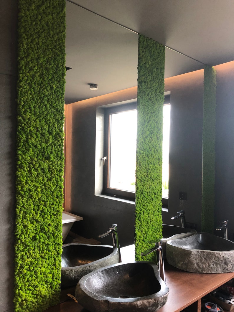 Green Wall Panel Moss Tile Panel With Reindeermoss - Etsy Canada