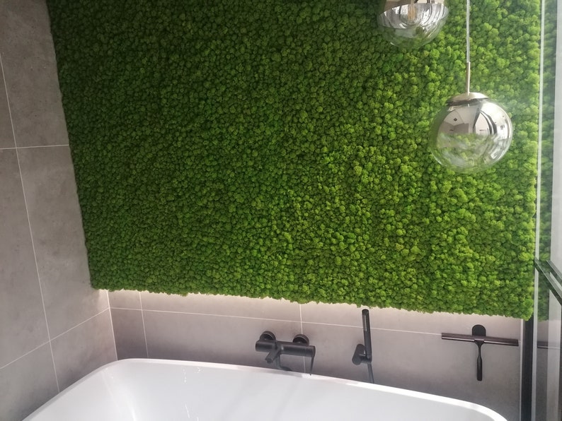 Green Wall Panel Moss Tile Panel With Reindeermoss - Etsy