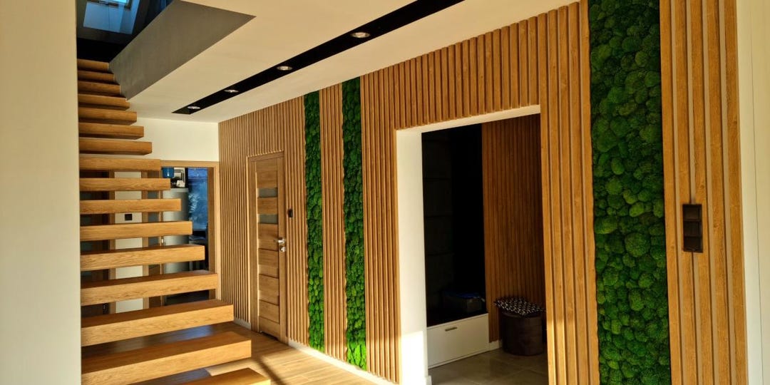 Green Wall Panel, Moss Tile, Panel With Ball Moss, Preserved Moss ...