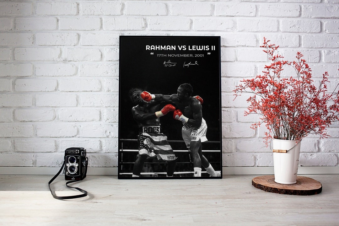 Hasim Rahman Vs Lennox Lewis II, Boxing Poster, Boxing Art Work, Boxing ...
