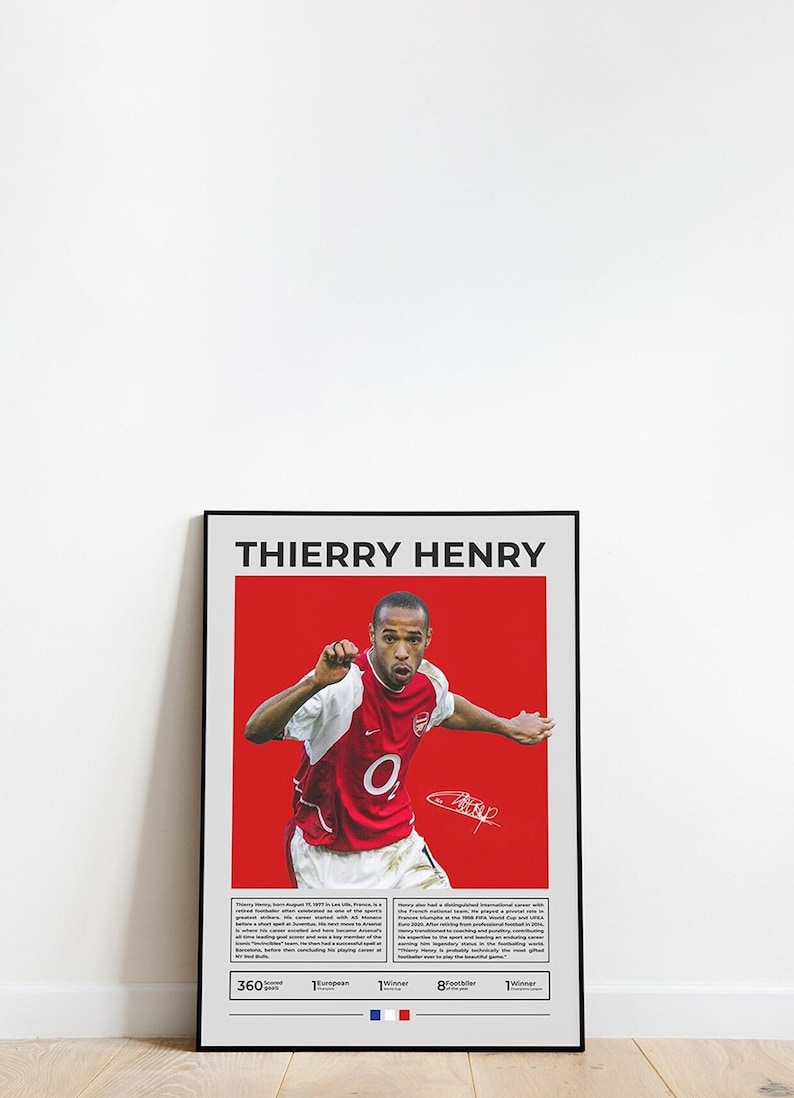 Thierry Henry Poster, Football Player Poster, Football Wall Art ...