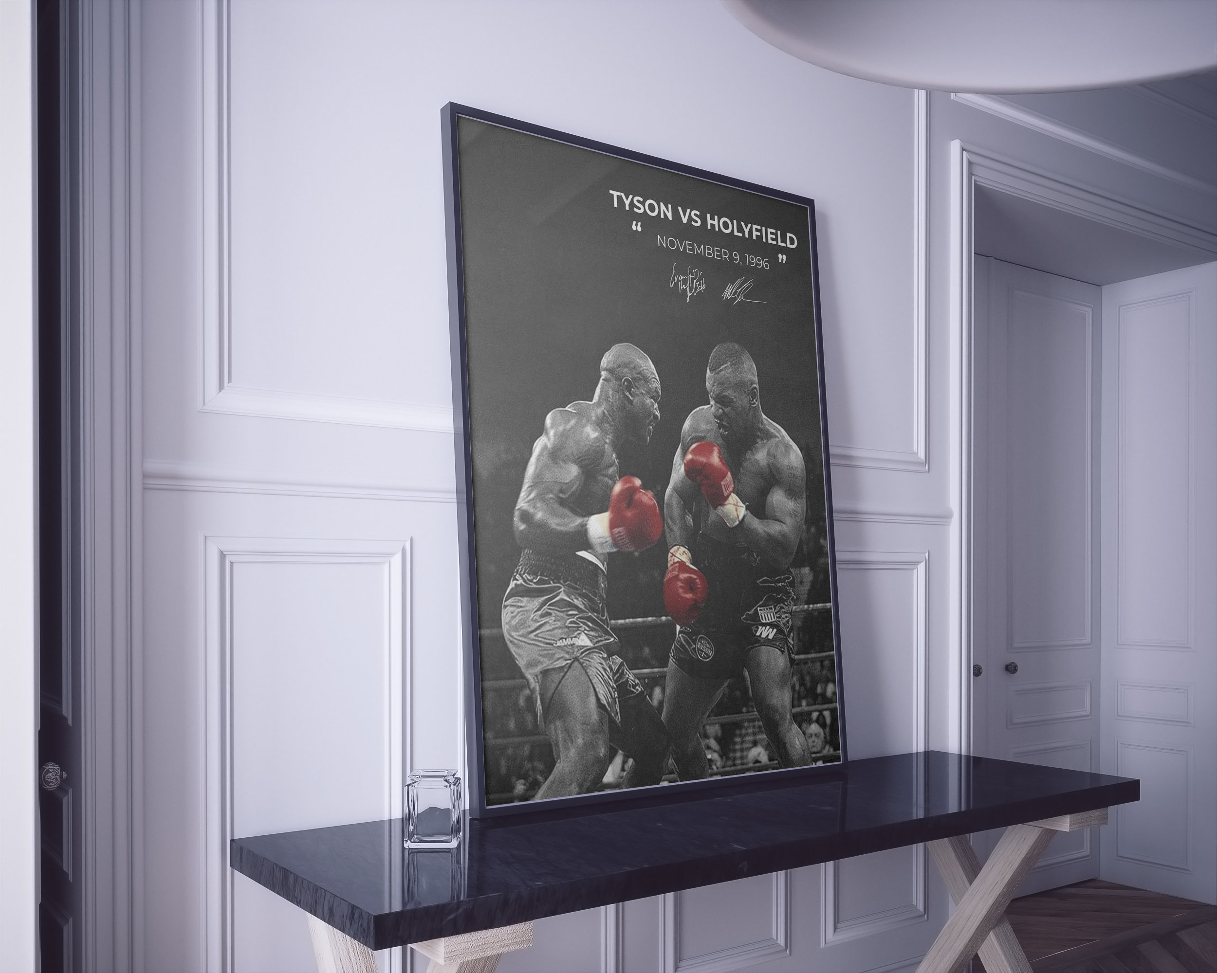 Mike Tyson Vs Evander Holyfield Poster, Boxing Poster, Boxing Art Work ...