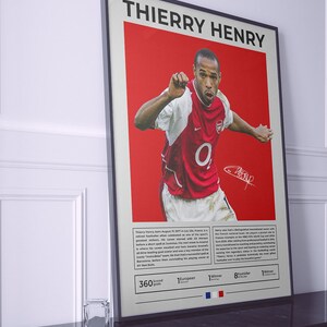 Thierry Henry Poster, Football Player Poster, Football Wall Art ...