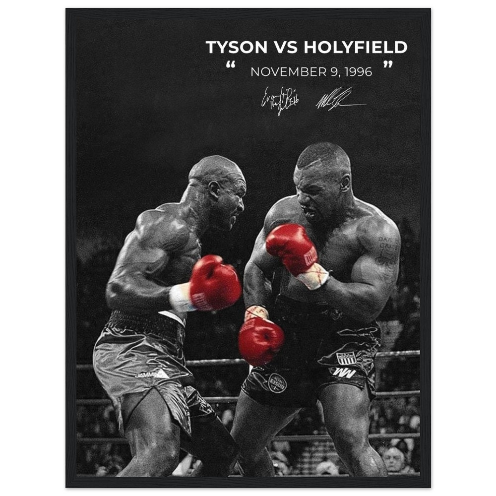 Mike Tyson Vs Evander Holyfield Poster, Boxing Poster, Boxing Art Work ...