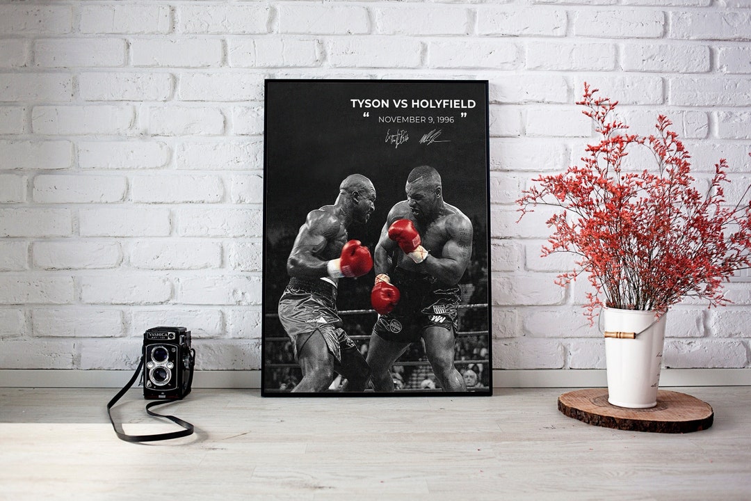 Mike Tyson Vs Evander Holyfield Poster, Boxing Poster, Boxing Art Work ...
