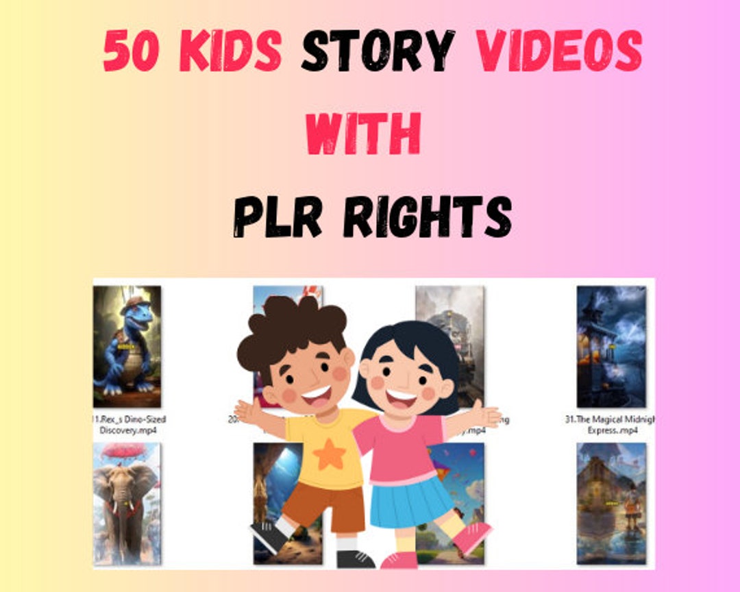 50 Kids Story Videos With PLR Rights - Etsy