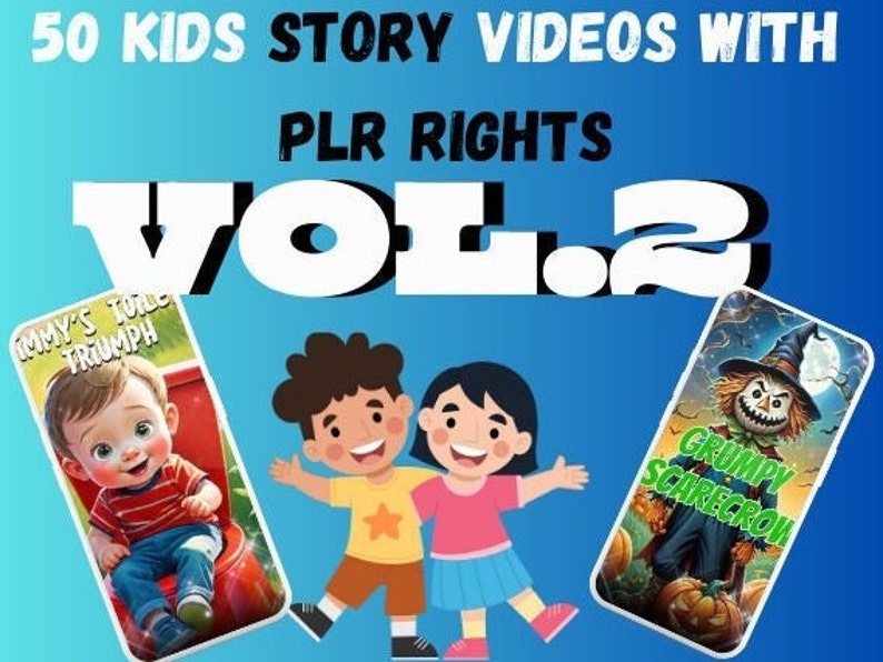 50 Kids Story Short Videos With PLR Rights VOL.2 - Sell as Your Own and ...