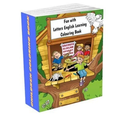 Coloring Learning English Alphabet Letters Ebook - Fun With Learning - Etsy