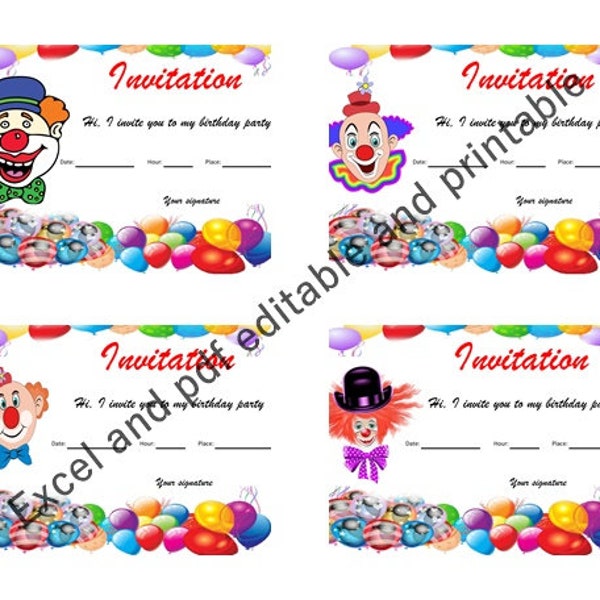 Excel Birthday Card - Etsy