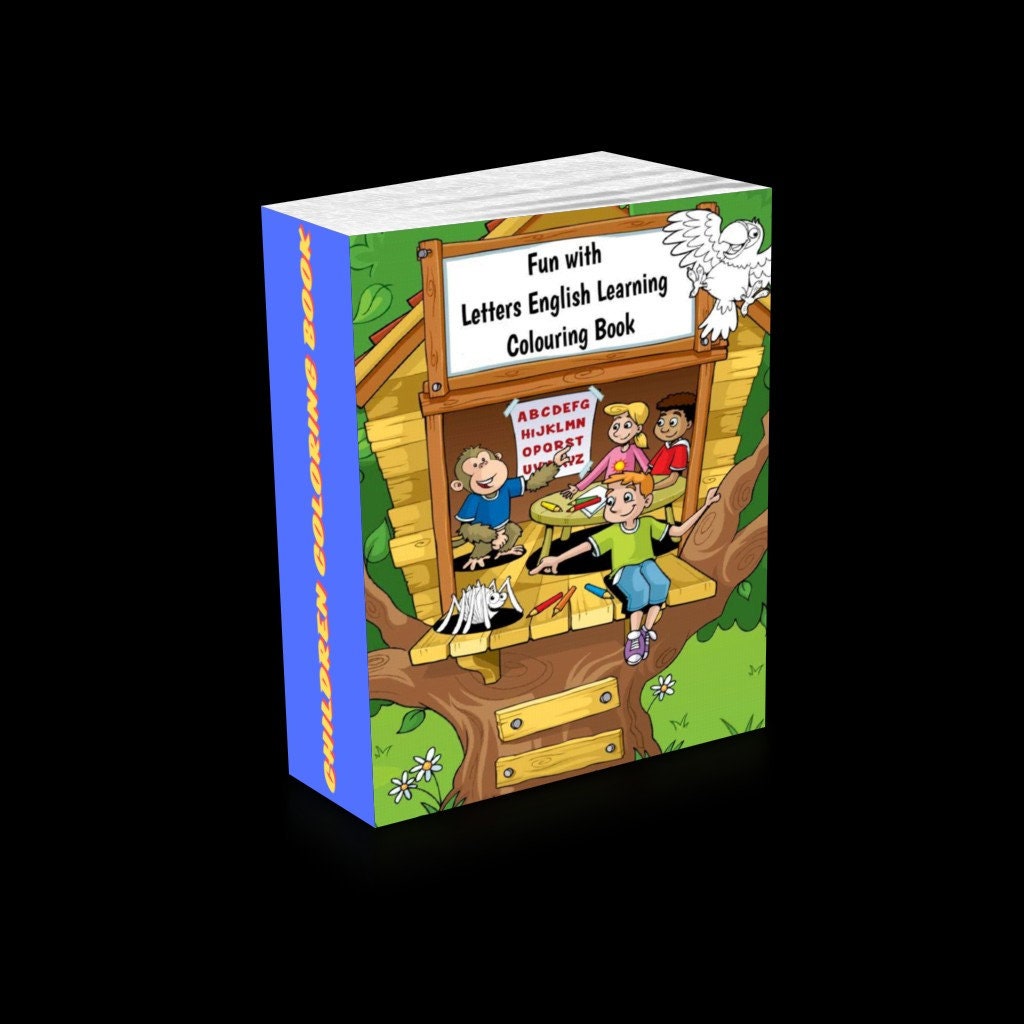 Coloring Learning English Alphabet Letters Ebook - Fun With Learning - Etsy