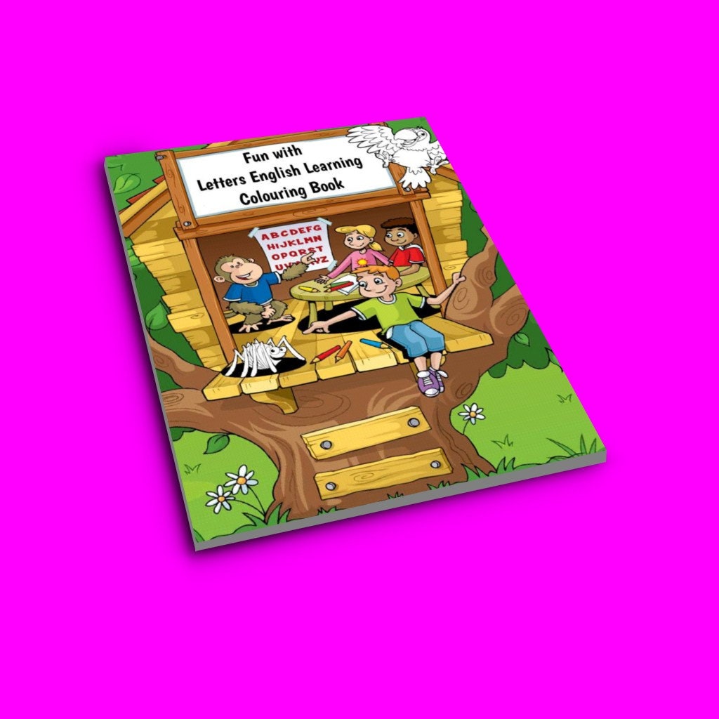 Coloring Learning English Alphabet Letters Ebook - Fun With Learning - Etsy