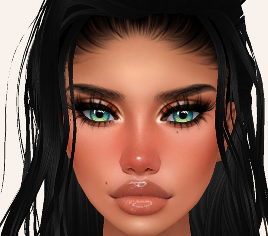 Single Green Kawaii IMVU Second Life Sims Pro Creator Eye Texture Psd ...