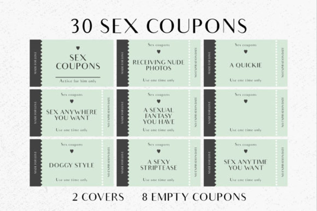 Naughty Coupons Digital Template Printable, Sex Coupon, Anniversary ...