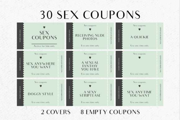 Naughty Coupons Digital Template Printable, Sex Coupon, Anniversary ...