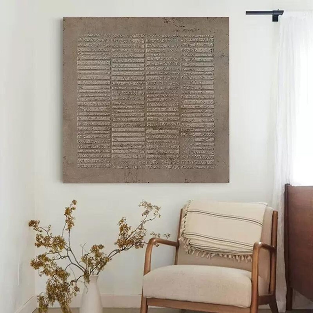 Abstract Art 3D Textured Painting on Canvas Japanese Ancient Resonance ...