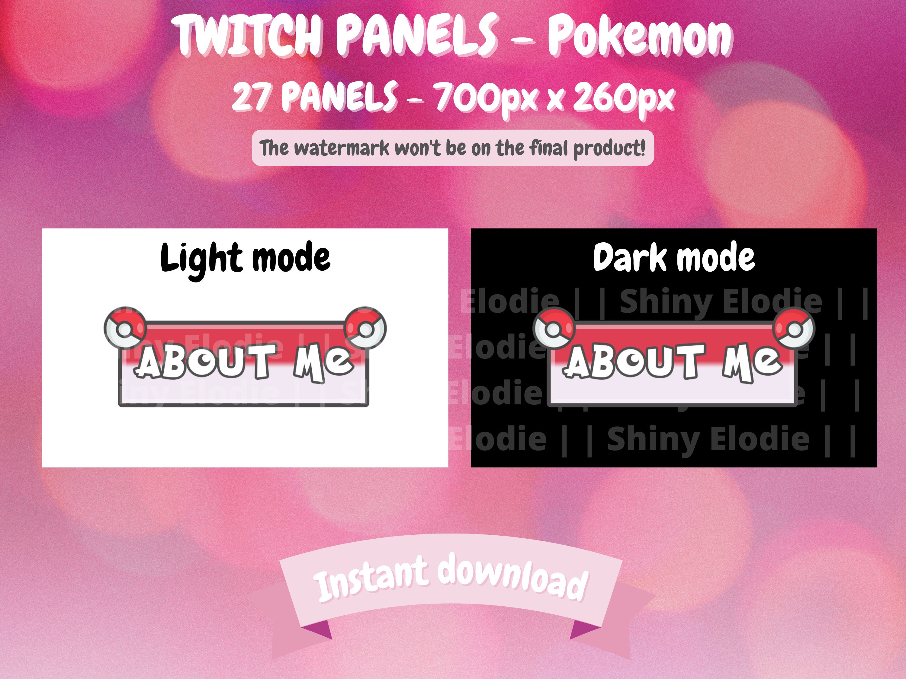Twitch Panels - Pokemon | Twitch Panels Set | Twitch Panels Bundle ...