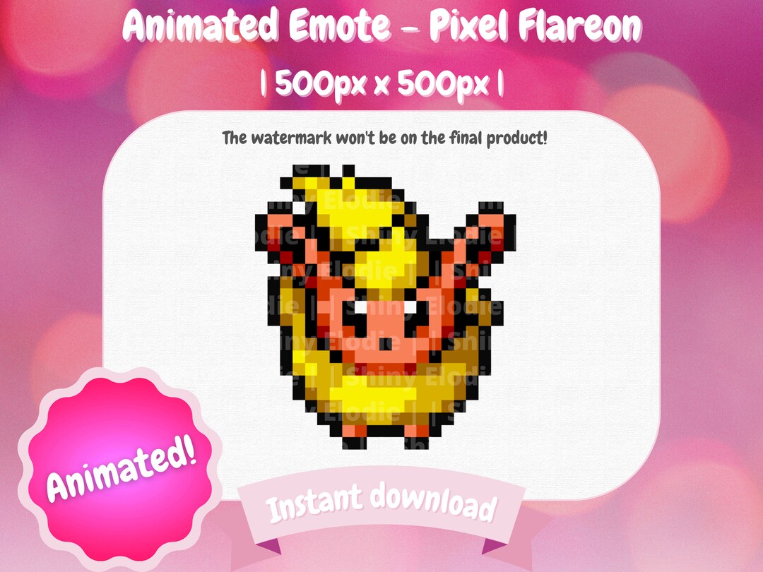 Twitch Animated Emote - Pixel Flareon | Pokemon | Dance | Streaming ...