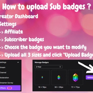 10 Twitch Sub Badges - Colored Crystal Sims Plumbob Pack - Etsy