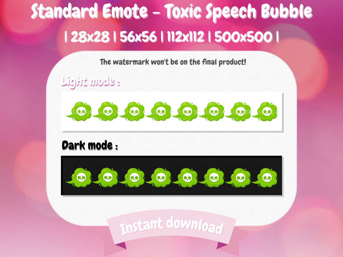 Toxic Speech Bubble Emote | Cute | Kawaii | Discord | Streaming ...