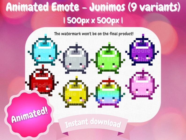 Twitch Animated Emote - 9 Stardew Valley Junimos | Dance | Cute | Rainbow | RGB | Discord ...