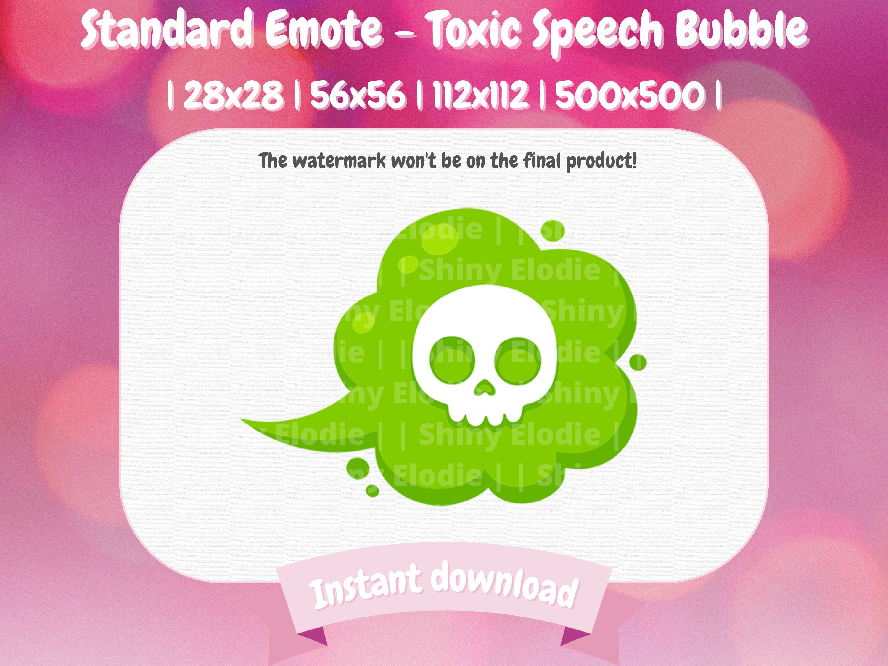Toxic Speech Bubble Emote | Cute | Kawaii | Discord | Streaming ...
