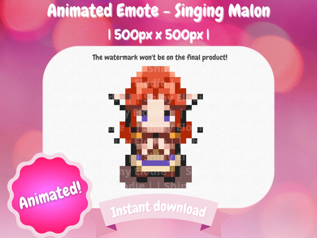 Twitch Animated Emote - Singing Malon | Zelda | Minish Cap | Discord ...
