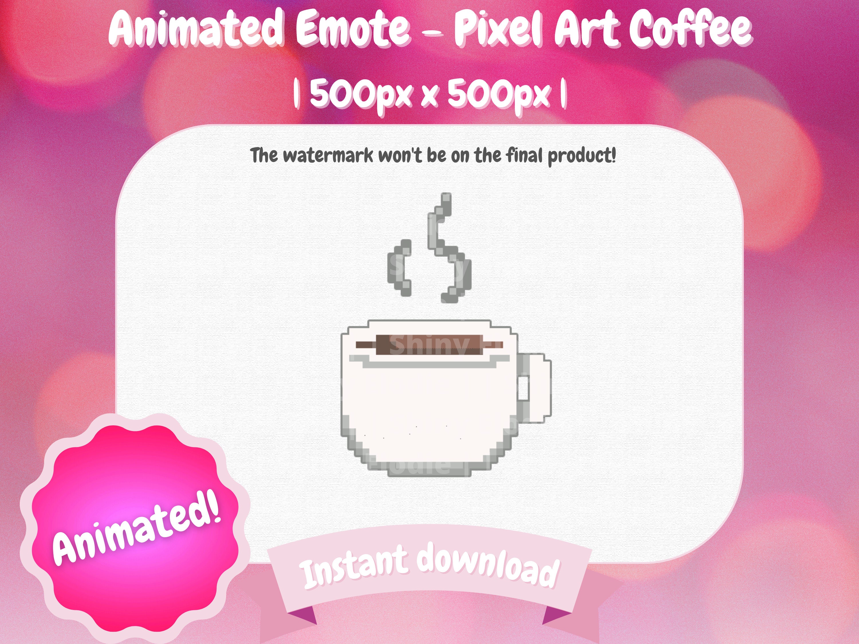 Twitch Animated Emote - Pixel Art Coffee | Emojis | Streaming | Discord ...