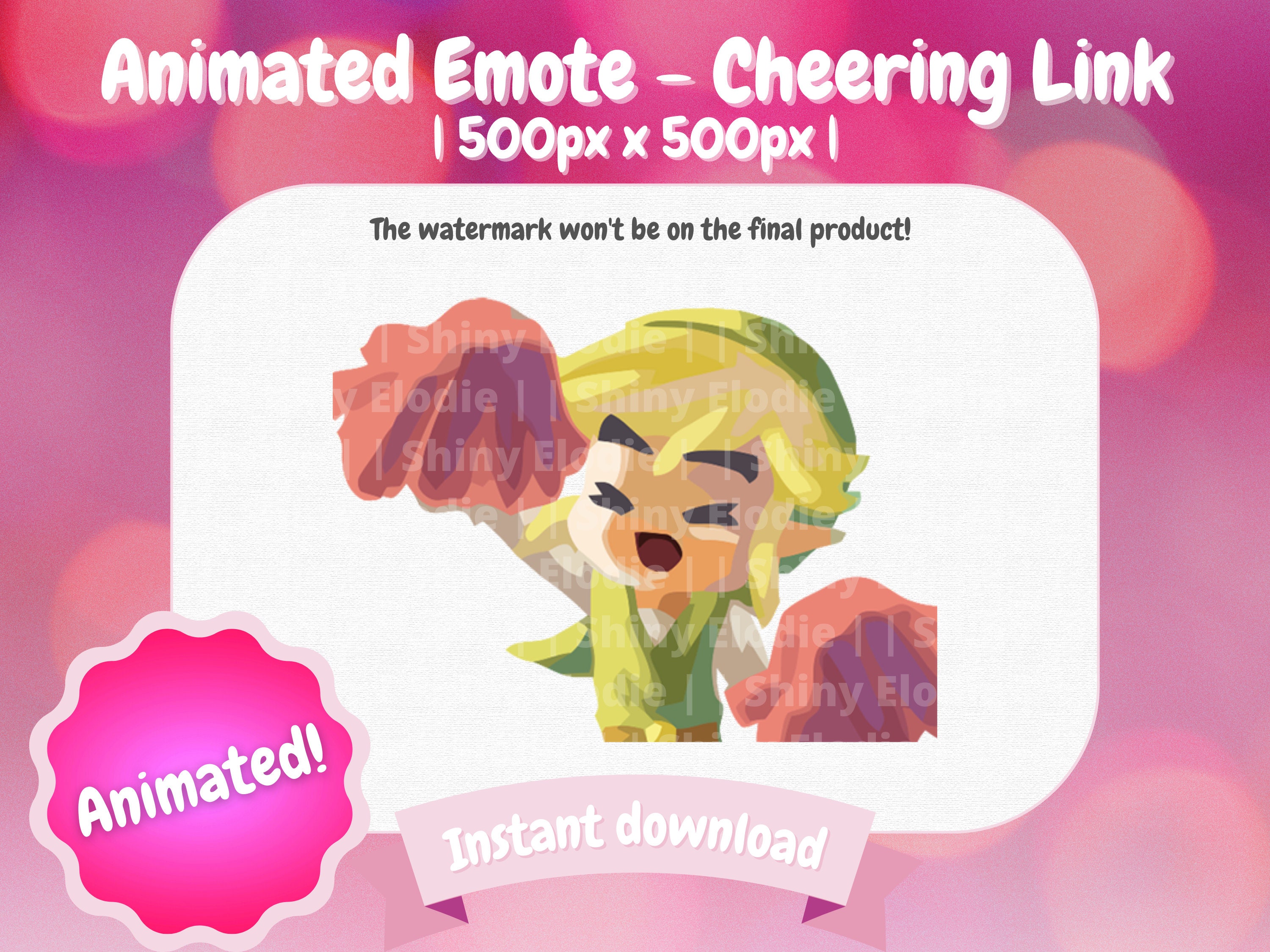 Twitch Animated Emote - Cheering Link - Zelda - Etsy