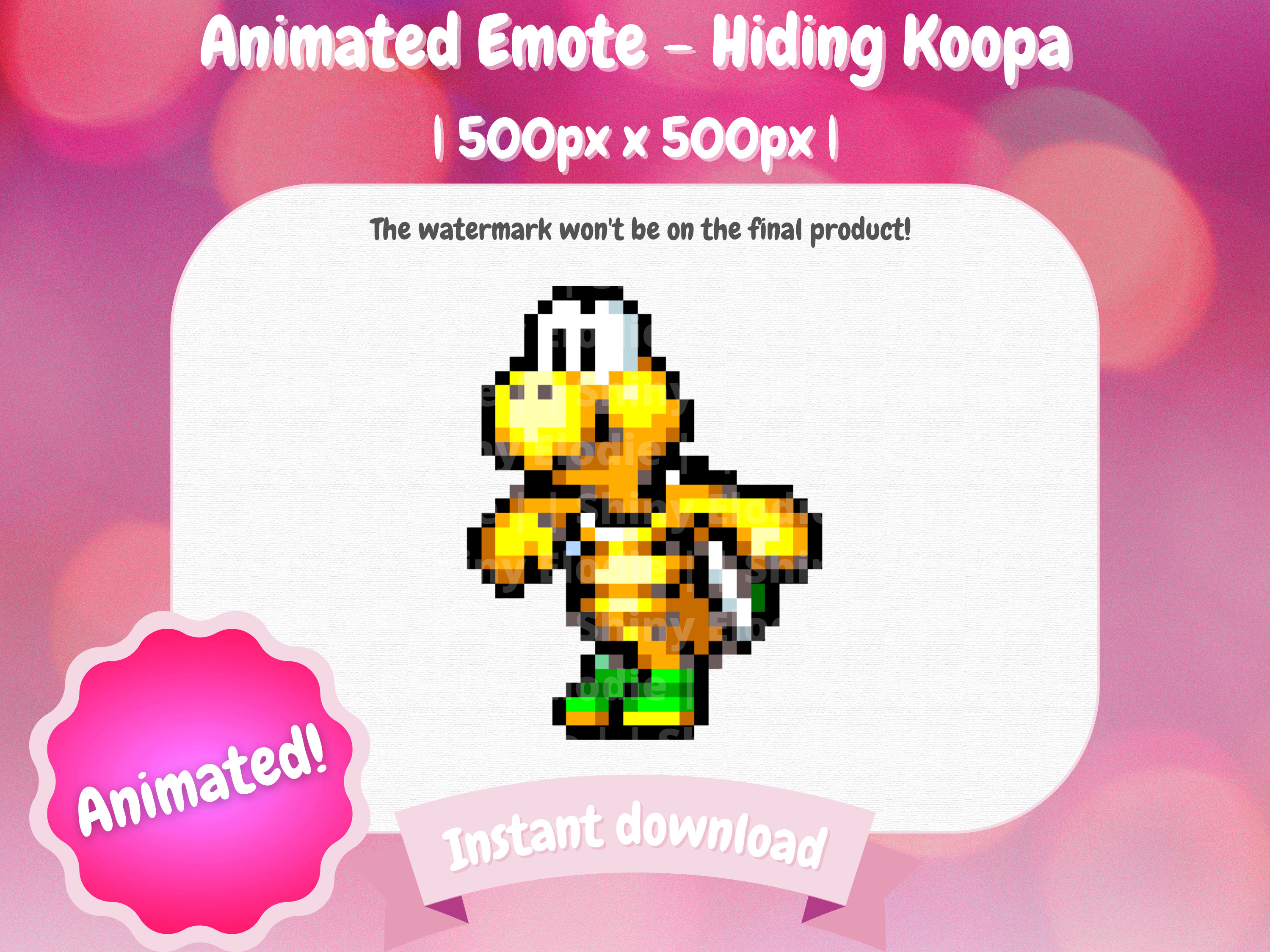 Twitch Animated Emote - Hiding Koopa | Cute | Mario | Discord | Twitch ...