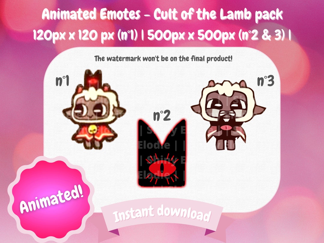 Twitch Animated Emotes - Cult of the Lamb Pack | Gaming | Streaming ...