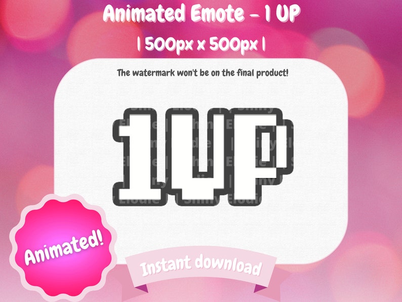 Twitch Animated Emote - 1 UP | Cute | Mario | Discord | Twitch ...