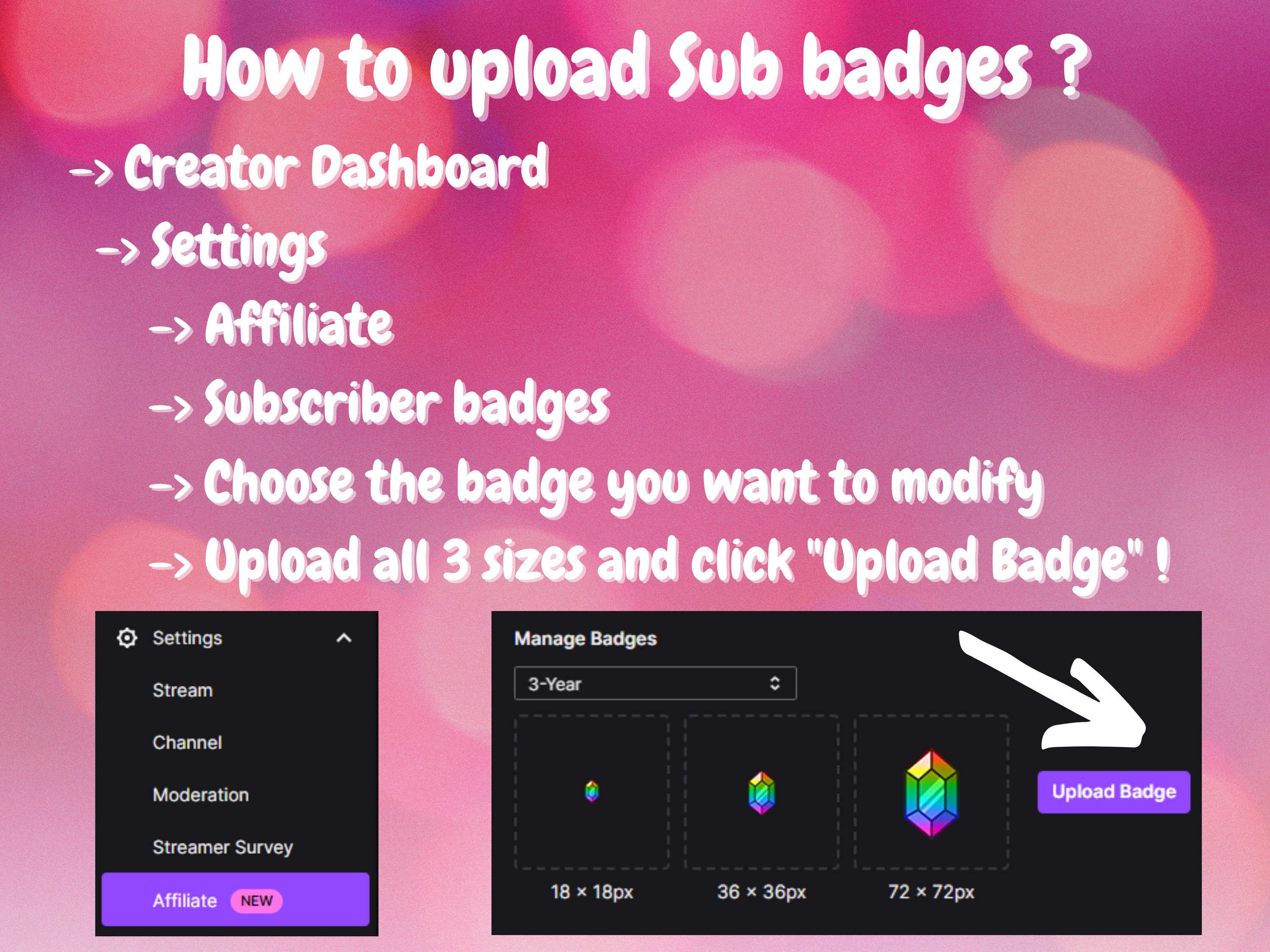 5 Twitch Sub Badges - Crown Medals Pack | Sub Badges | Streaming ...