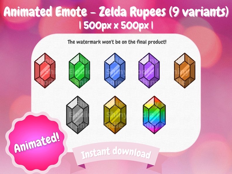 Twitch Animated Emote - Rupees - Zelda - Etsy
