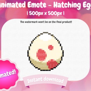 Twitch Animated Emote Red Hatching Pokemon Egg - Etsy