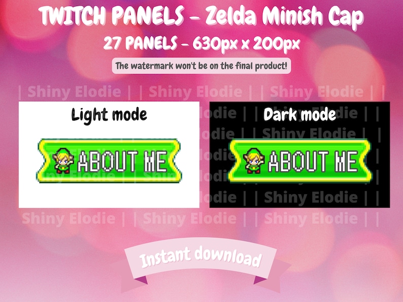 Twitch Panels - Zelda Minish Cap Style | Twitch Panels Set | Twitch ...