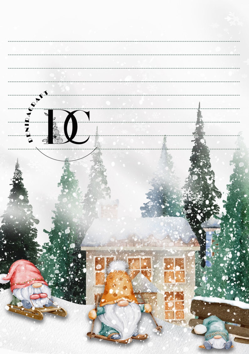 Carta a Santa Imprimible, carta de navidad, querida carta de Papá Noel ...