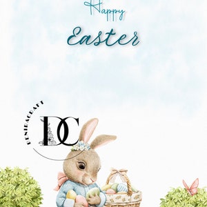 Printable Happy Easter Digital Card, Digital Easter Card, Digital ...