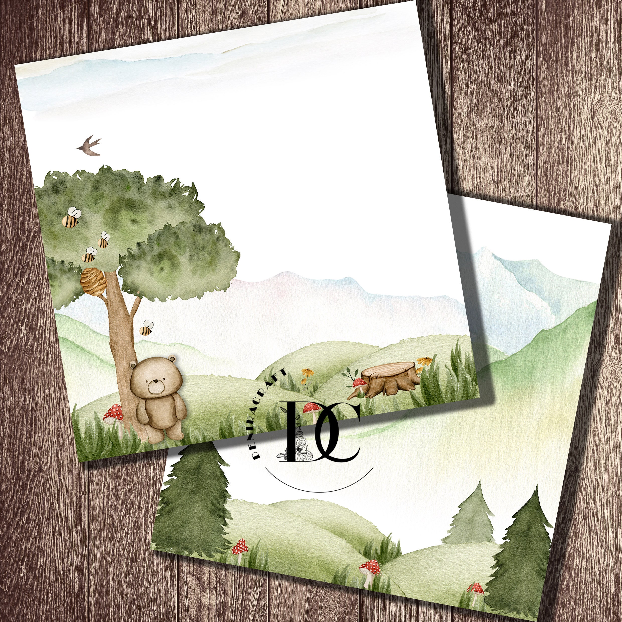 Digital Paper, Nursery Background, Baby Album Printable Page, Printable ...