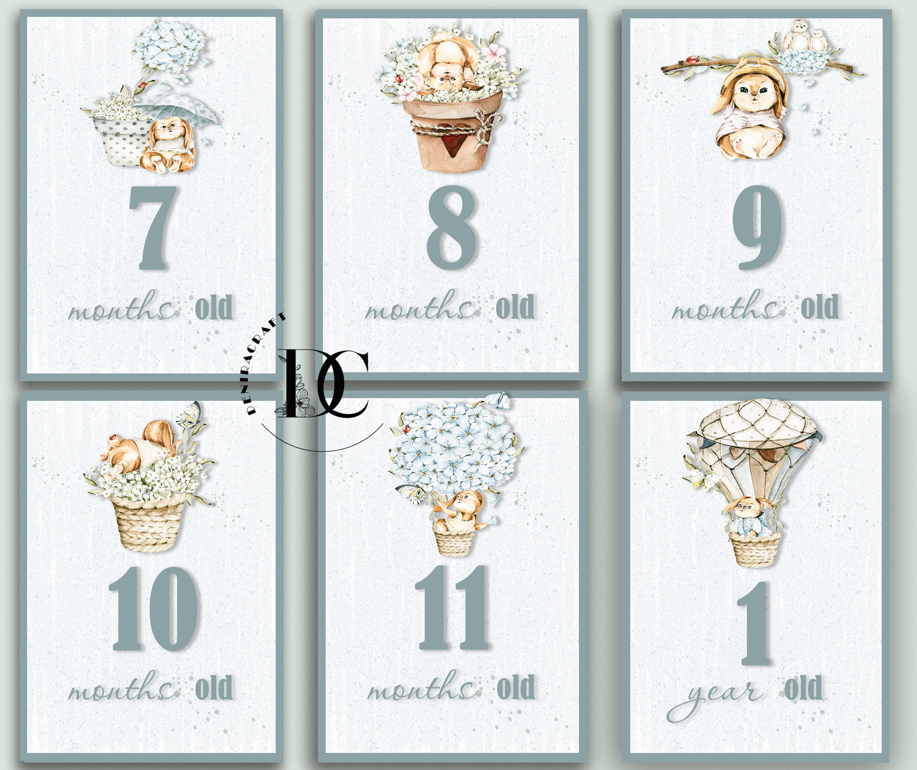 Baby Monthly Milestone Card Printable Baby Month Card - Etsy Australia