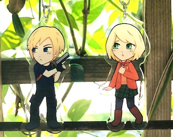 Leon and Ashley RE4 Keychain/charm Resident Evil - Etsy