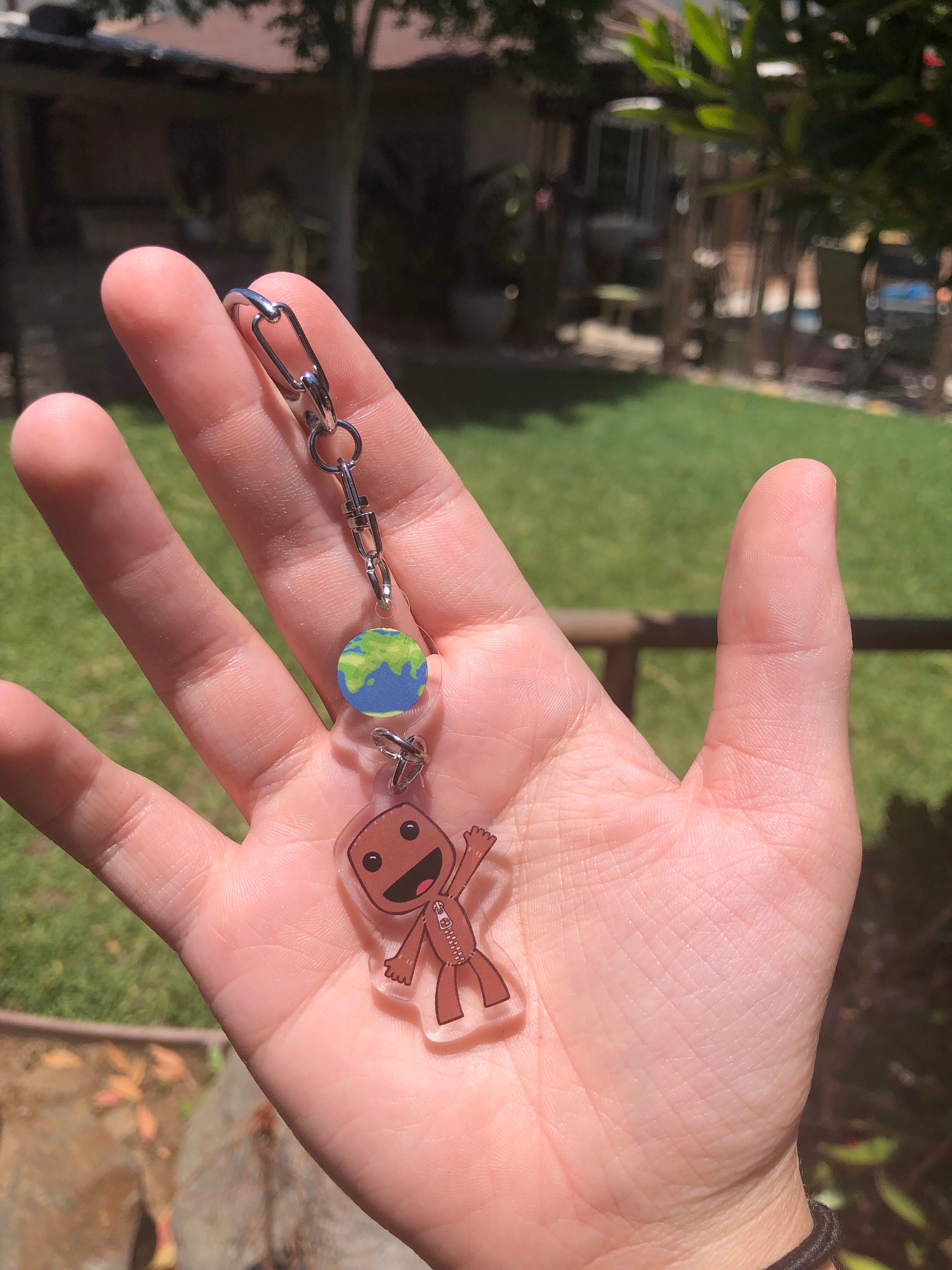 Sackboy Keychain Linking Sackthing Playstation Keychain LBP Cute Retro ...